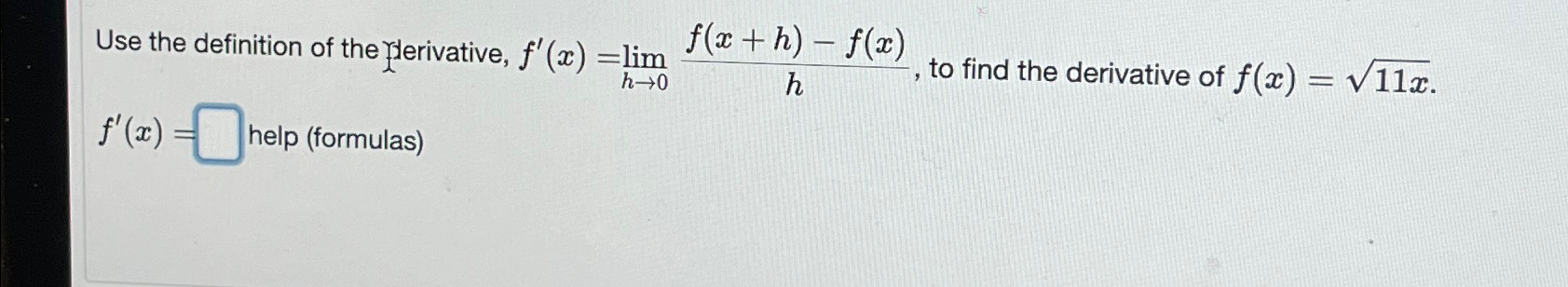 Solved Use the definition of the derivative, | Chegg.com