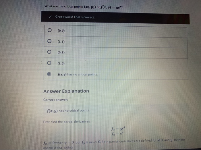Solved Find critical points of a function of two | Chegg.com