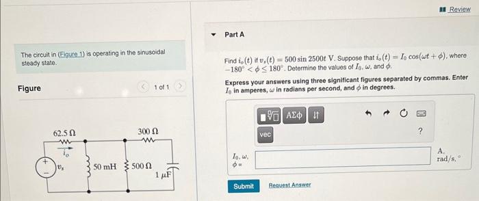 Solved The circuit in (Figure 1) is operating in the | Chegg.com