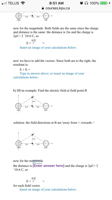 Solved 5. Electric Field Sample Calculation The field is | Chegg.com