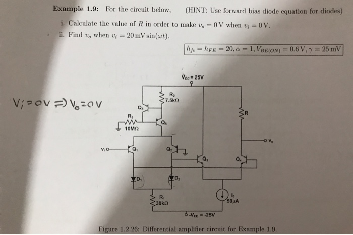 Solved Example 1.9: For the circuit below, (HINT: Use | Chegg.com