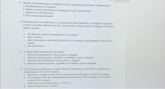 Solved 9. Which of the following is considered as key | Chegg.com
