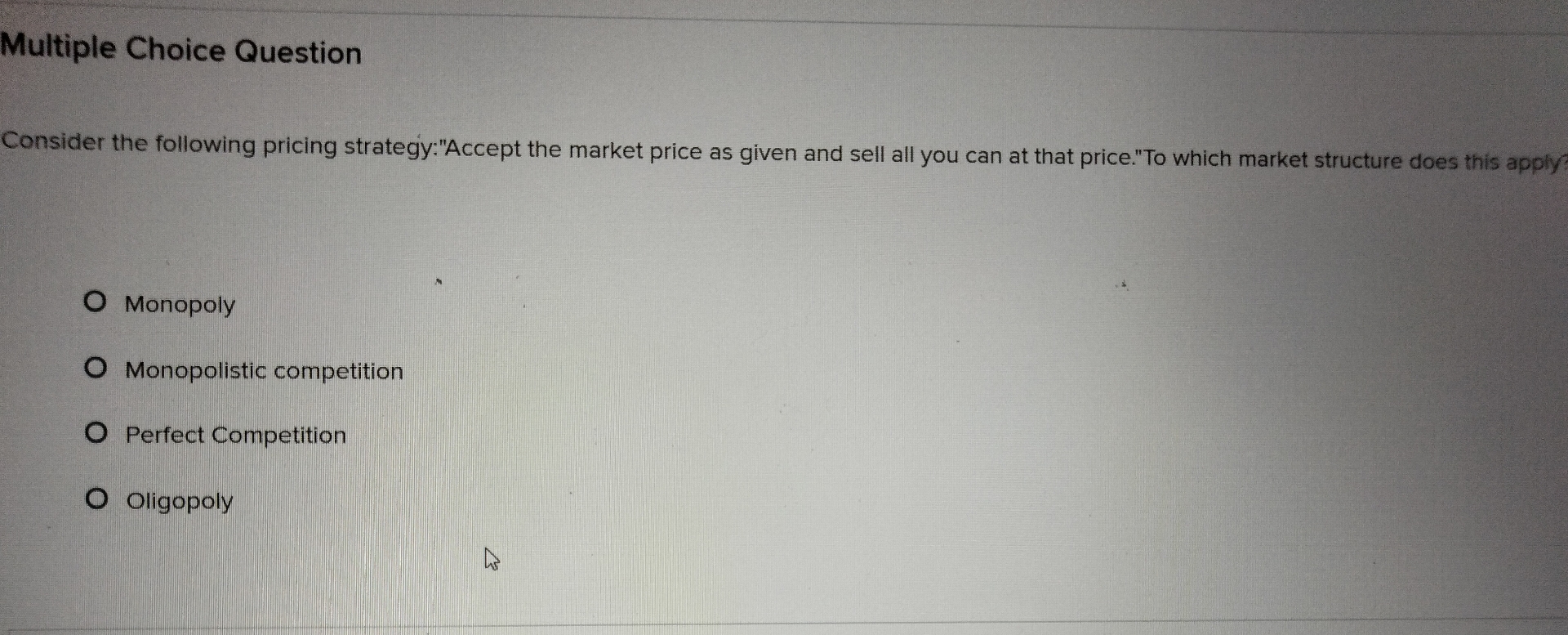Solved Multiple Choice QuestionConsider the following | Chegg.com