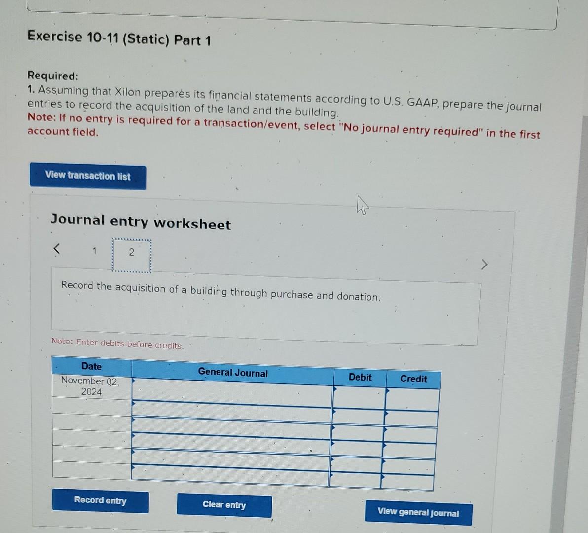 Solved Required information Exercise 10-11 (Static) IFRS; | Chegg.com