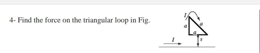 Solved 4- Find the force on the triangular loop in Fig. | Chegg.com