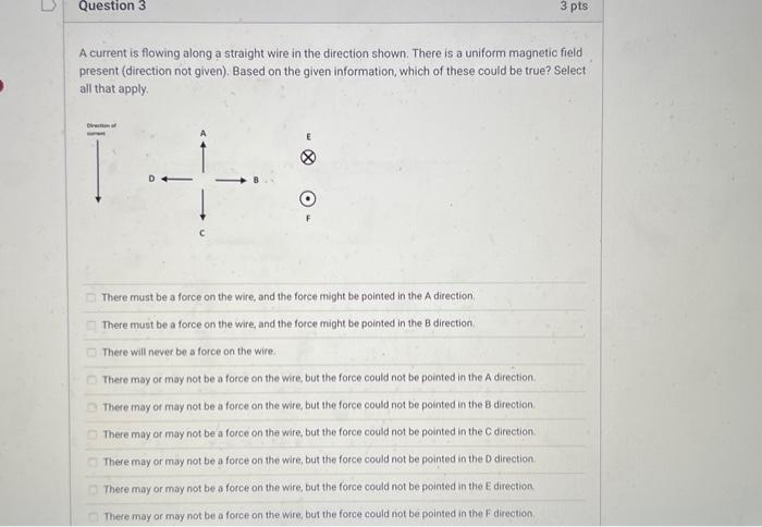 A current is flowing along a straight wire in the | Chegg.com