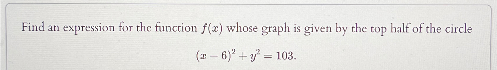 Solved Find an expression for the function f(x) ﻿whose graph | Chegg.com