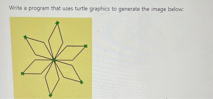 Solved Write A Program That Uses Turtle Graphics To Generate 8667