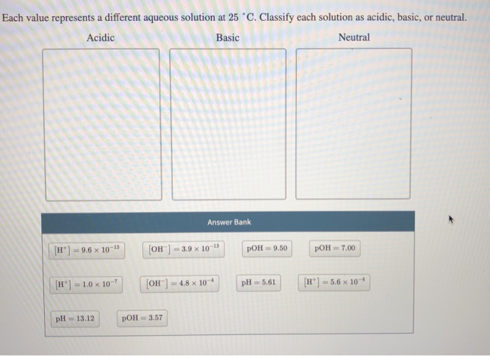 Solved Each value represents a different aqueous solution at | Chegg.com