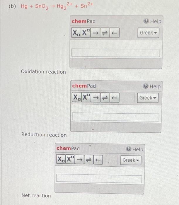 Solved Hg+SnO2→Hg22++Sn2+ Oxidation reaction Reduction | Chegg.com