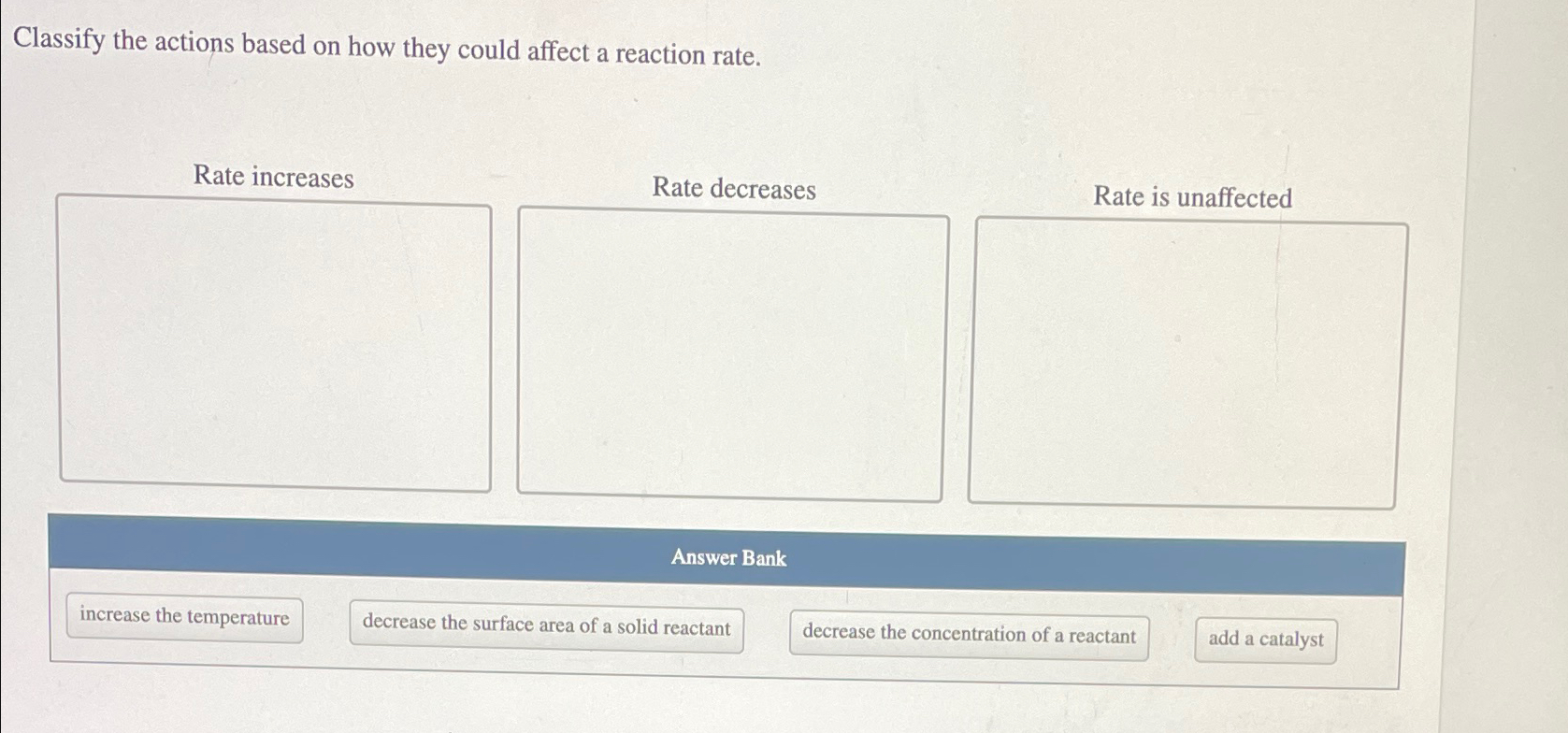 Solved Classify the actions based on how they could affect a | Chegg.com