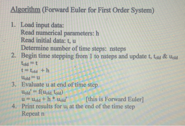 Solved Solution of Initial Value Problems 1. Write a | Chegg.com