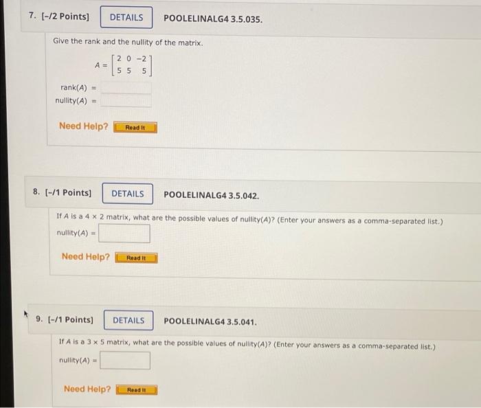 Solved 1. [-12 Points] DETAILS POOLELINALG4 3.5.011. | Chegg.com