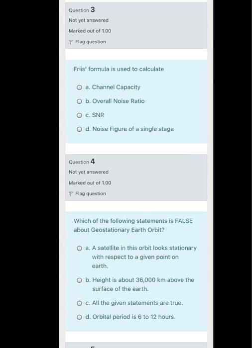 Solved Question 3 Not yet answered Marked out of 1,00 P Flag | Chegg.com