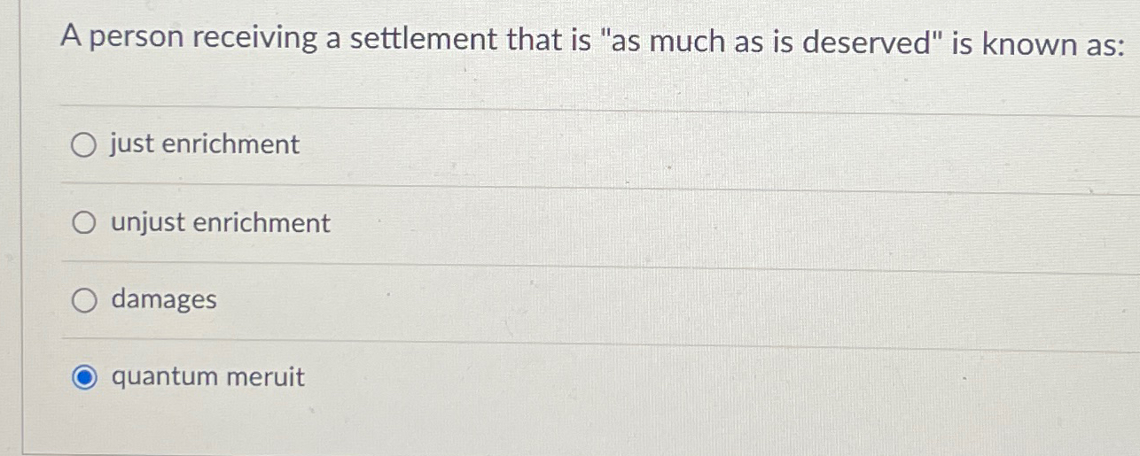 Solved A person receiving a settlement that is "as much as | Chegg.com