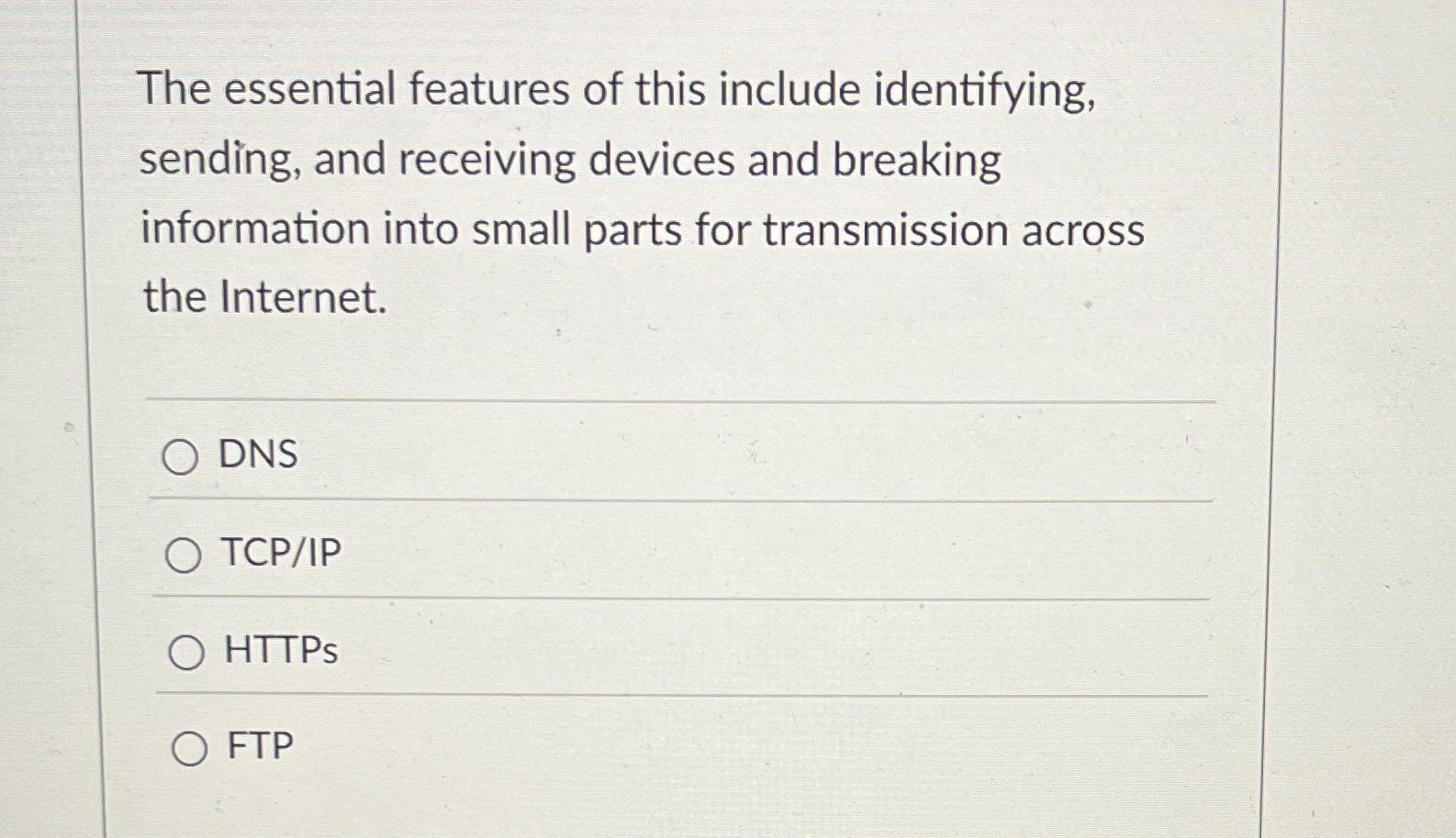 Solved The essential features of this include | Chegg.com