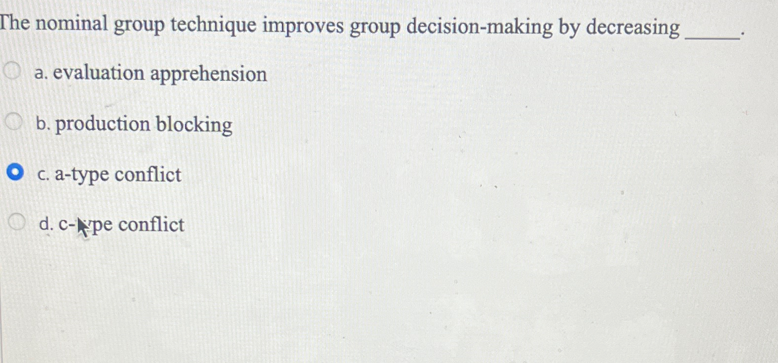 Solved The nominal group technique improves group | Chegg.com