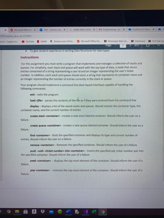 Solved Page To give student experience in writing Data | Chegg.com