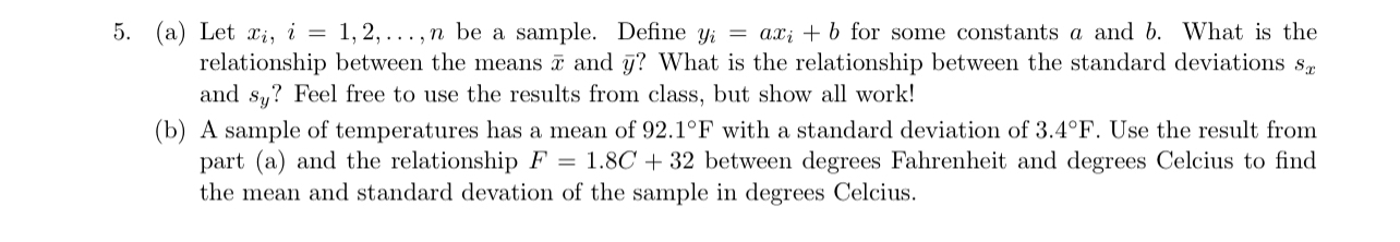 (a) ﻿Let xi,i=1,2,dots,n ﻿be a sample. Define | Chegg.com