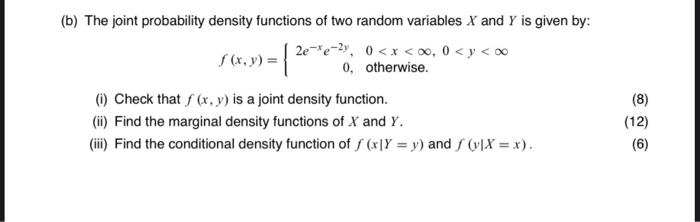 Solved Consider the joint probability density function given | Chegg.com