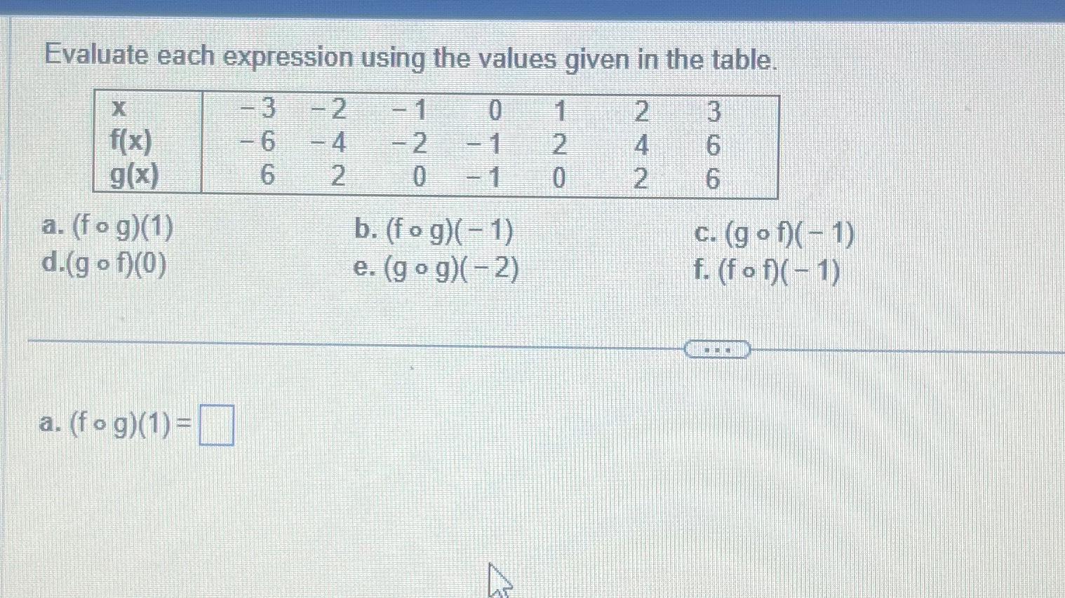 Solved Evaluate each expression using the values given in | Chegg.com