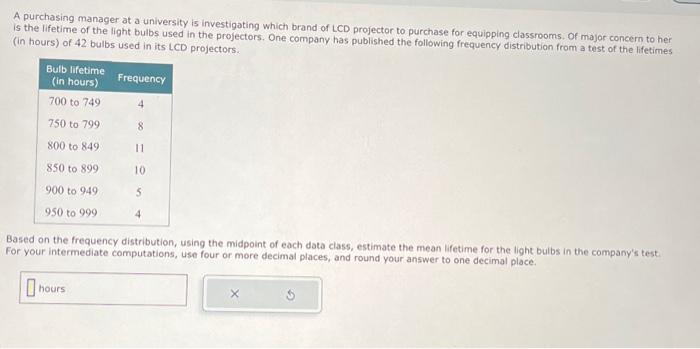 Solved A purchasing manager at a university is investigating | Chegg.com