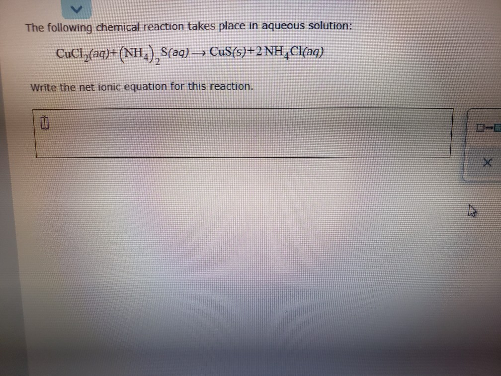 Solved The following chemical reaction takes place in | Chegg.com