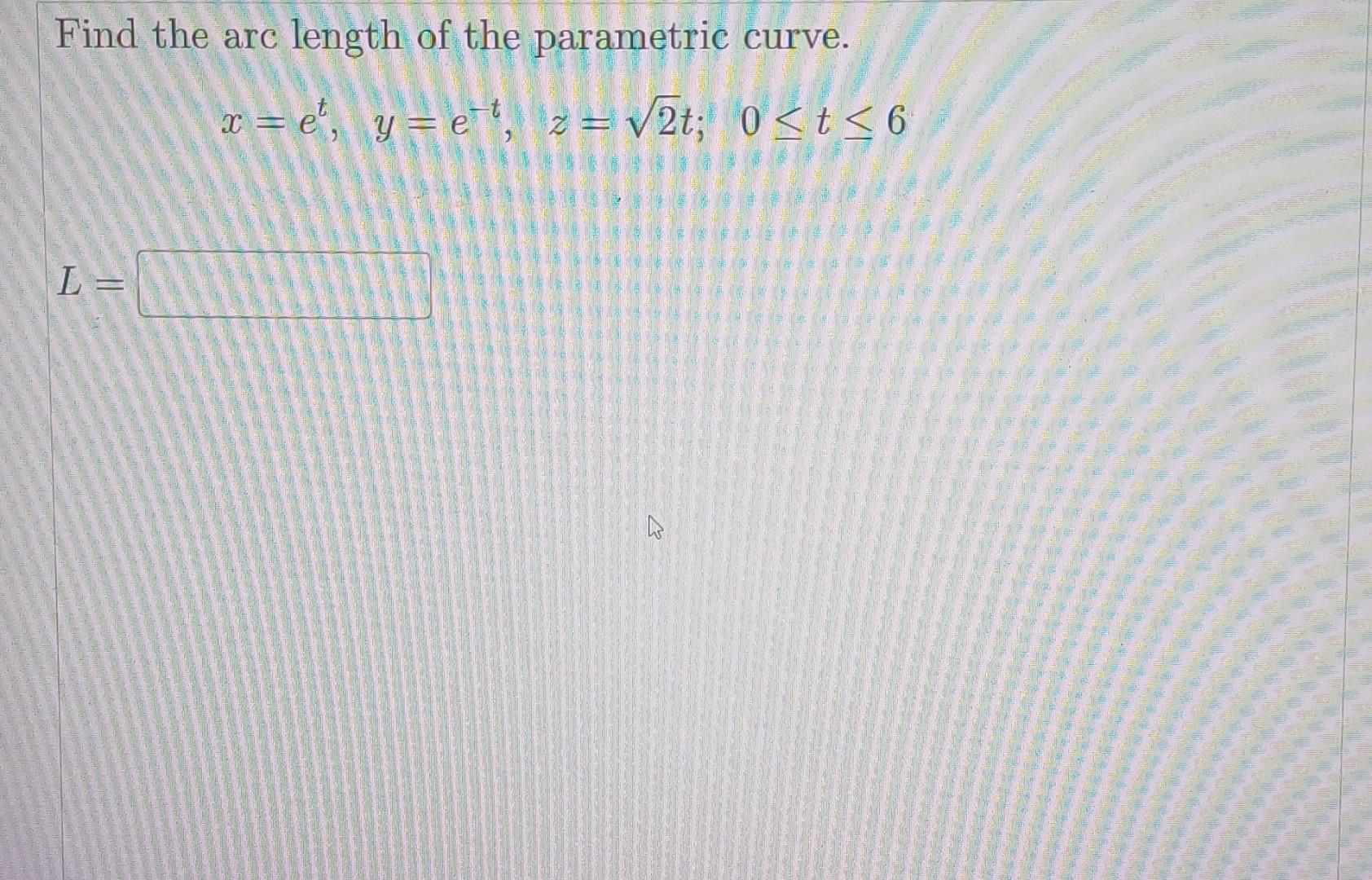 Solved Find the arc length of the parametric curve. | Chegg.com
