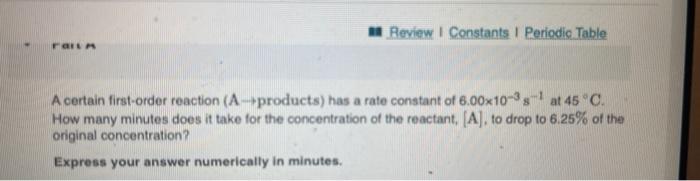 Solved The half-life of a reaction, t1/2, is the time it | Chegg.com