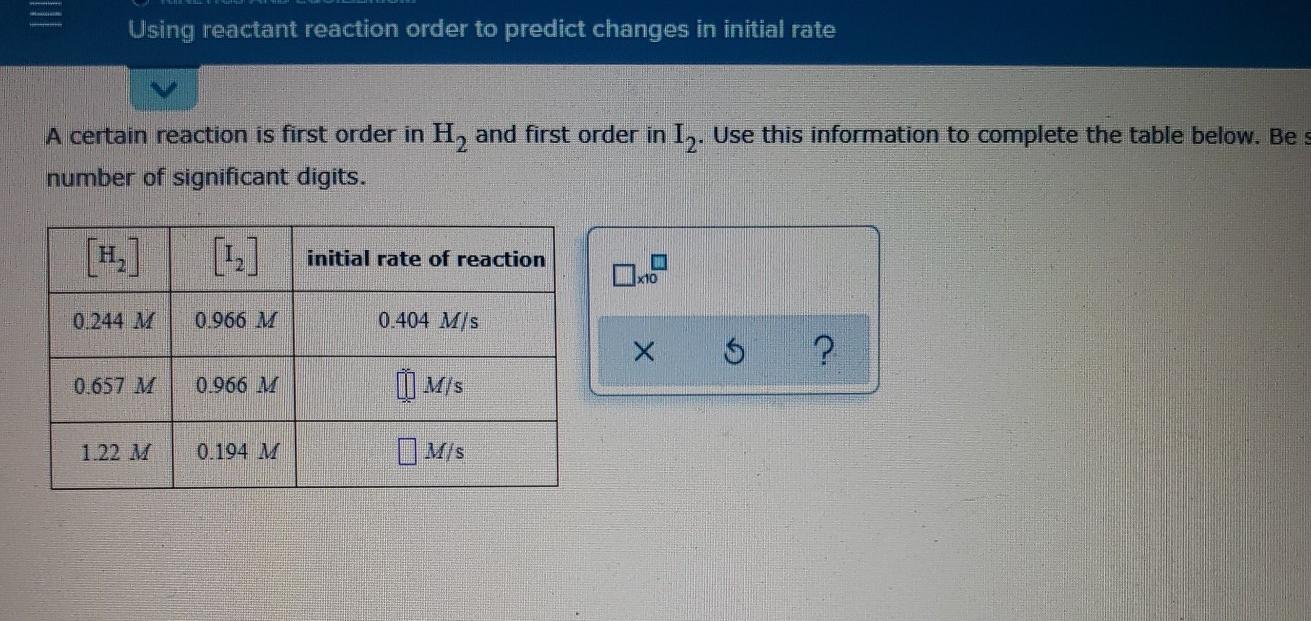 Solved Using reactant reaction order to predict changes in | Chegg.com