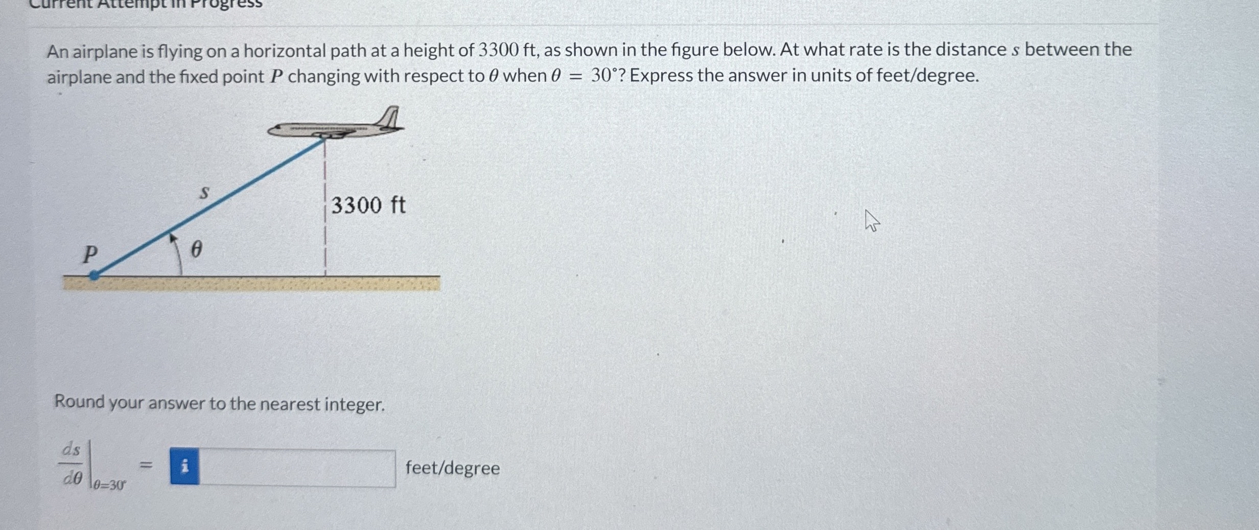 Solved An airplane is flying on a horizontal path at a | Chegg.com