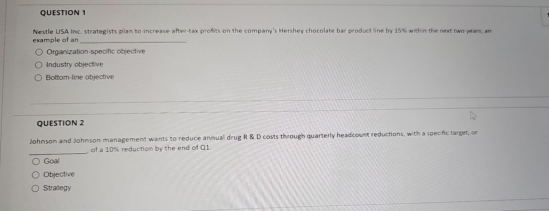 Solved Nestle USA Inc. strategists plan to increase | Chegg.com