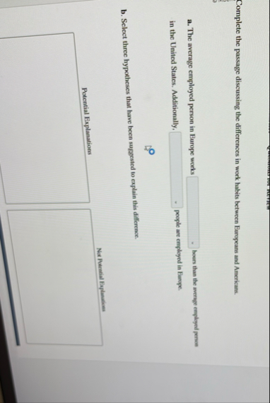Solved Complete the passage discussing the differences in | Chegg.com