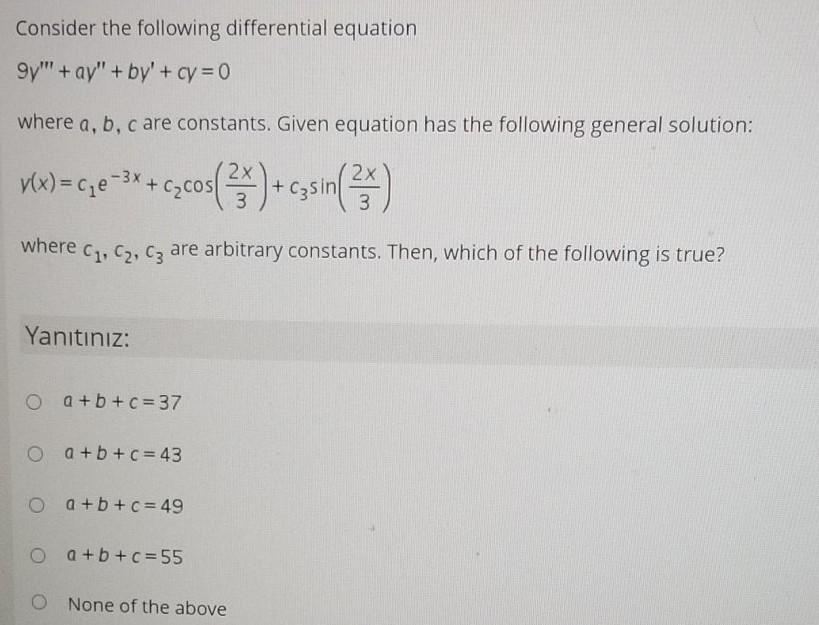 Solved Consider the following differential equation 9y"" + | Chegg.com