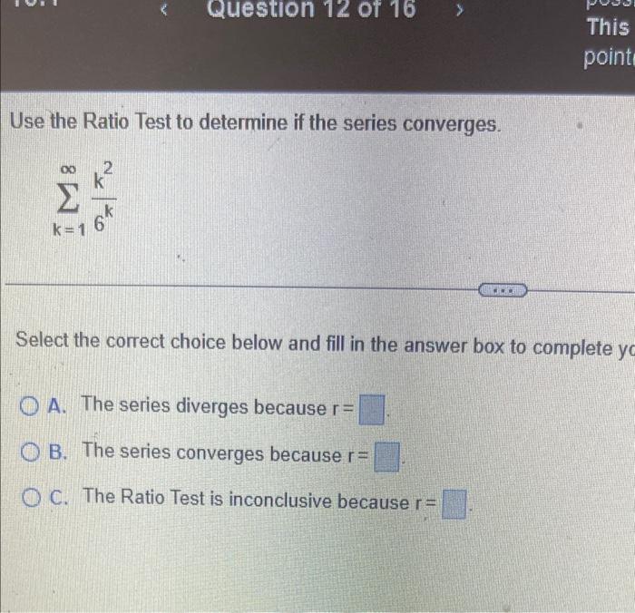 Solved Use the Ratio Test to determine if the series | Chegg.com