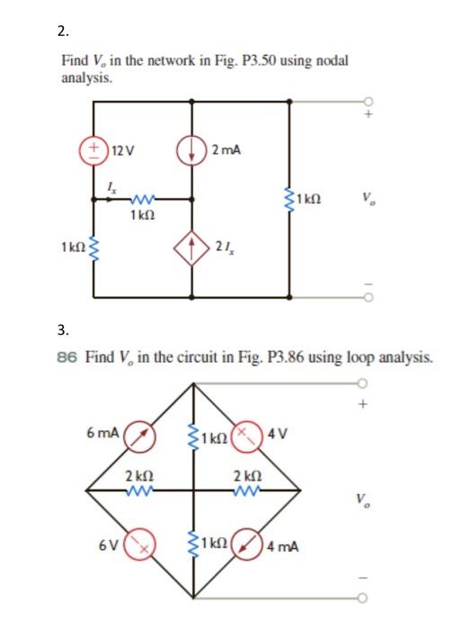 Solved What is Vo on circuits: using nodal analysis in 2nd | Chegg.com