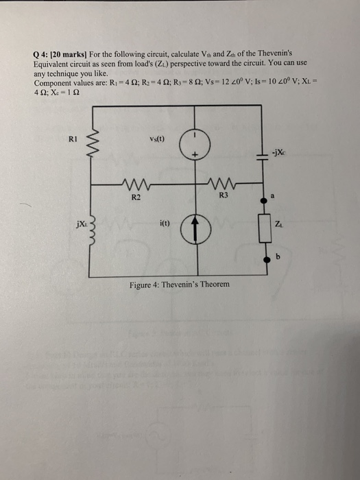 Solved Q4: 120 marks) For the following circuit, calculate | Chegg.com