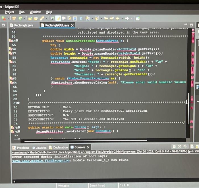 Solved make an UML diagram for this codes of rectangle using | Chegg.com