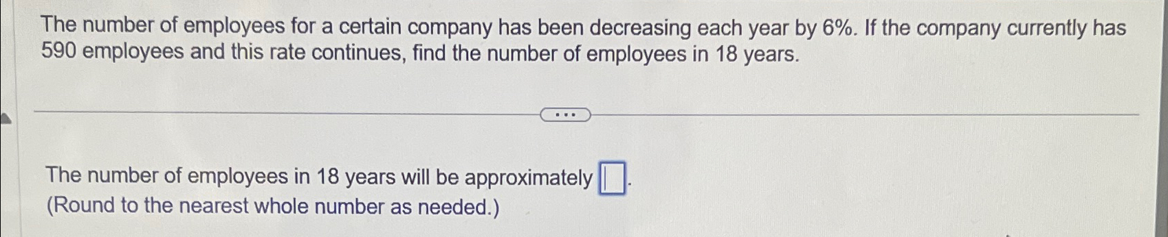 Solved The number of employees for a certain company has | Chegg.com