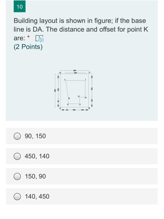 Solved 10 Building layout is shown in figure; if the base | Chegg.com