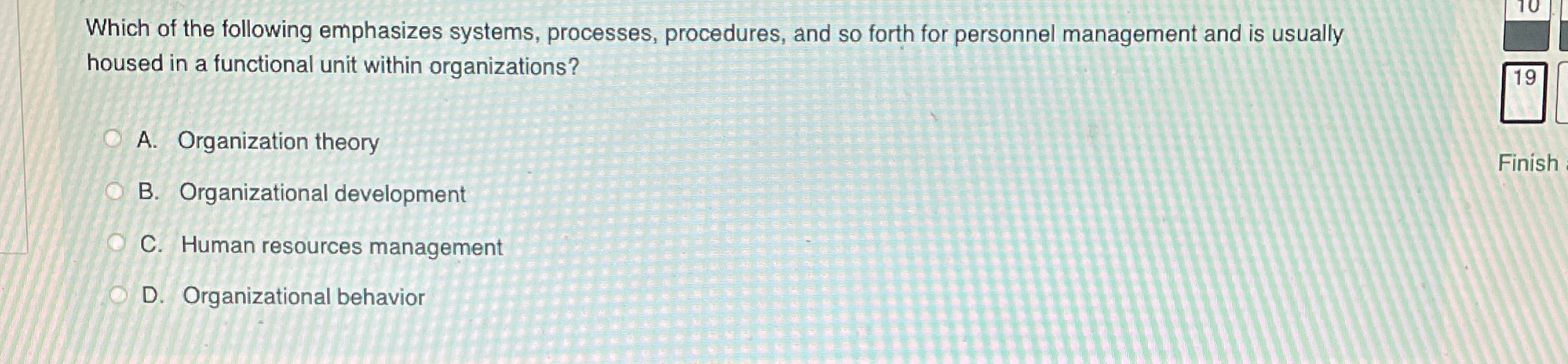 Solved Which of the following emphasizes systems, processes, | Chegg.com