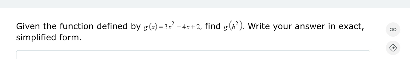 Solved Given the function defined by g(x)=3x2-4x+2, ﻿find | Chegg.com