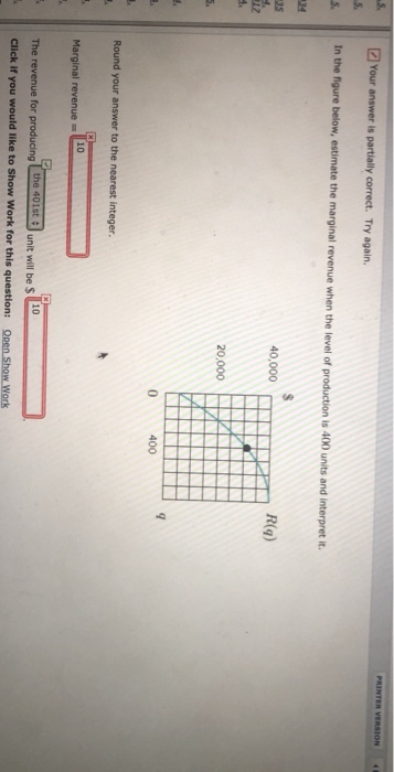 Solved PRINTER VERSION Your answer is partially correct. Try | Chegg.com