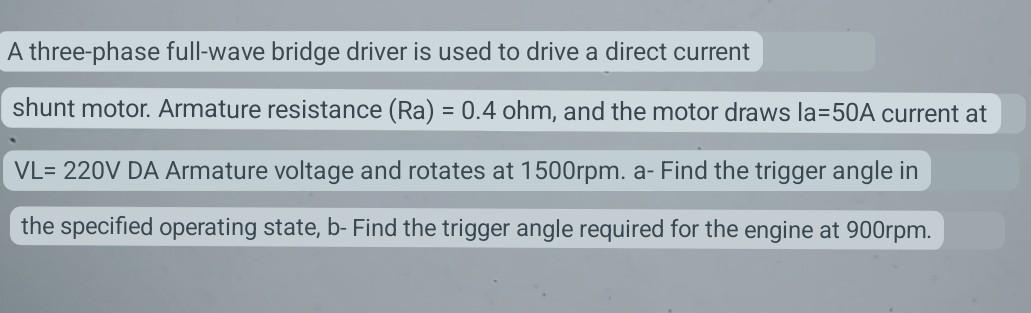 Solved A three-phase full-wave bridge driver is used to | Chegg.com