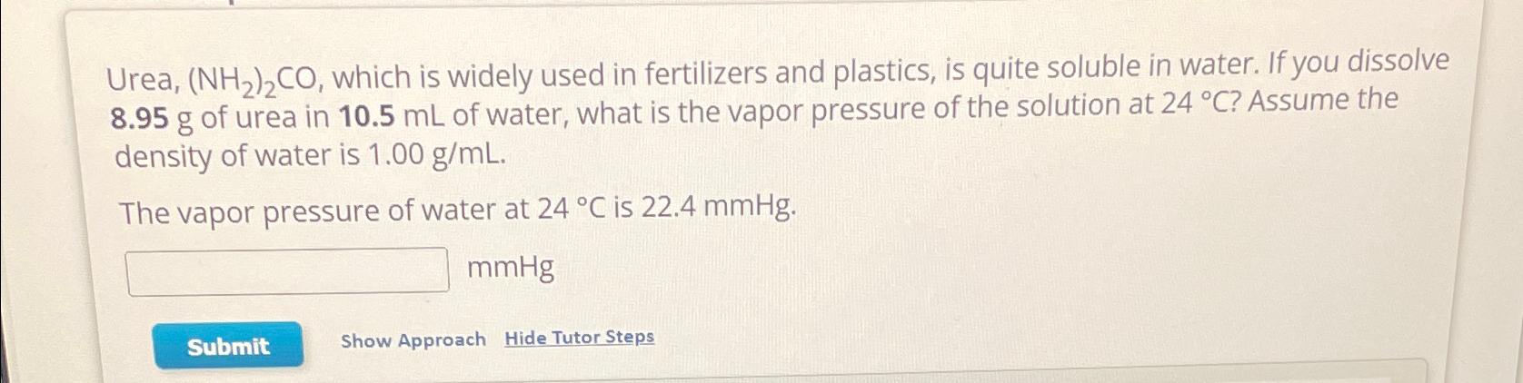 Solved Urea, (NH2)2CO, ﻿which is widely used in fertilizers | Chegg.com