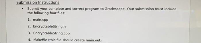 Solved - Challenge 2 - String Encryption Write a class | Chegg.com