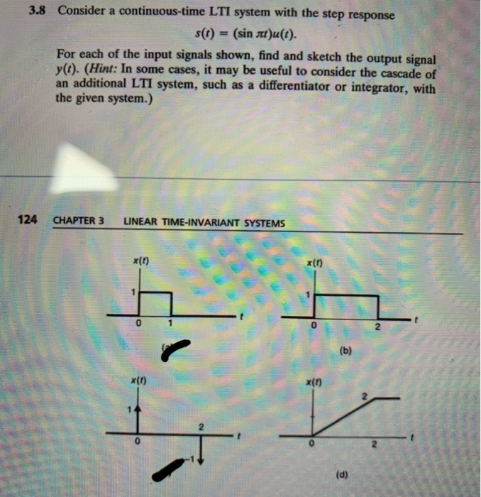 Solved 3.8 Consider a continuous-time LTI system with the | Chegg.com
