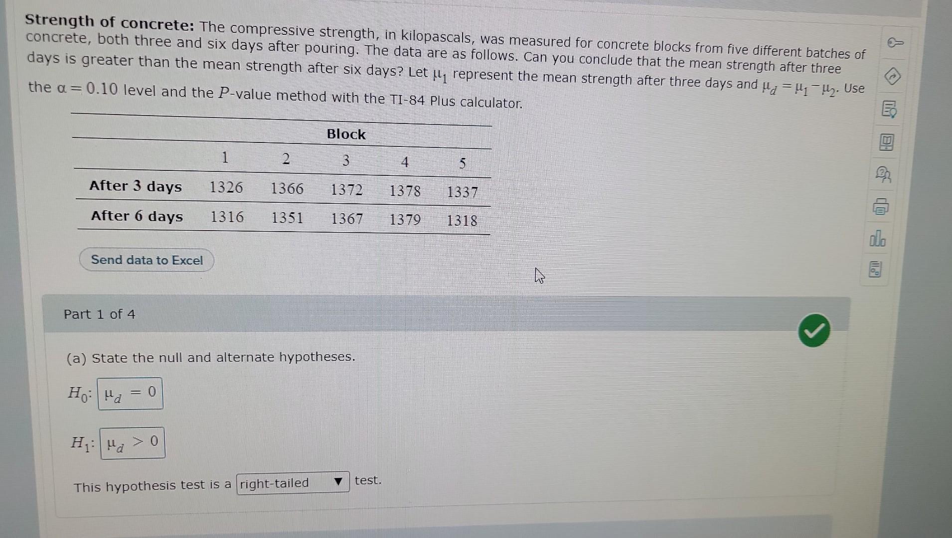 Solved Strength of concrete: The compressive strength, in | Chegg.com