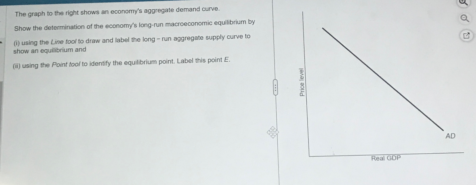 Solved The graph to the right shows an economy's aggregate | Chegg.com