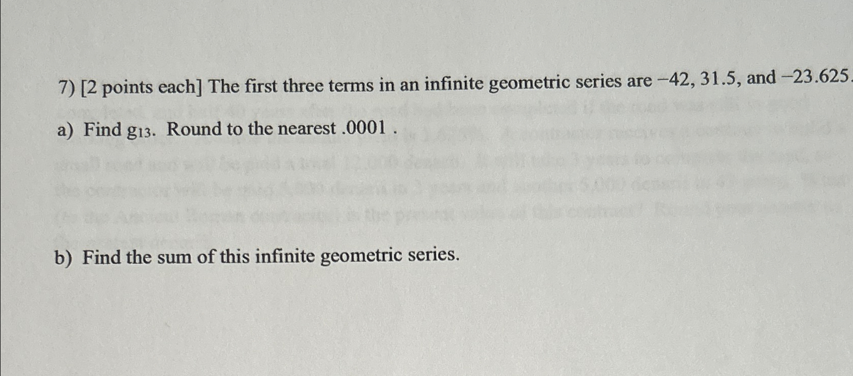 Solved [2 ﻿points each] ﻿The first three terms in an | Chegg.com